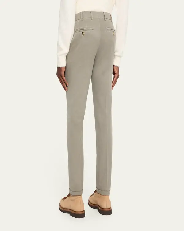 Brunello Cucinelli Modern Fit Flat-front Pants - Khaki