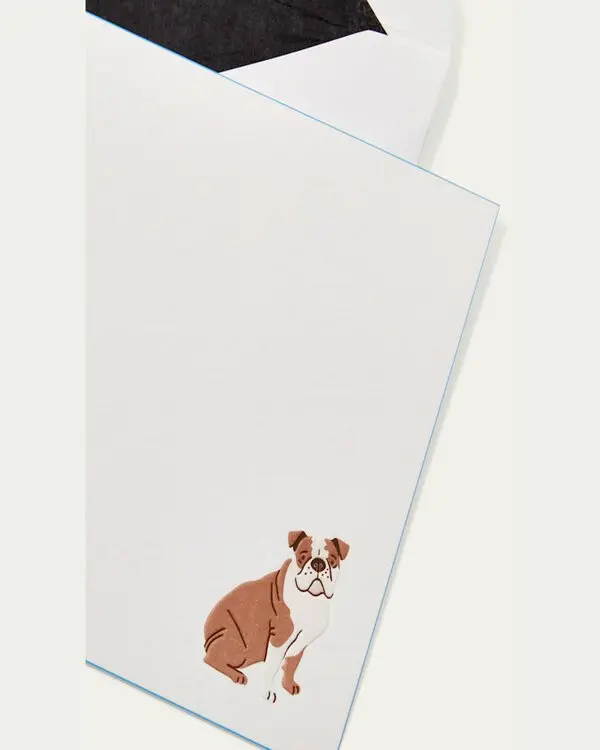Smythson Bulldog Note Cards, Set Of 10