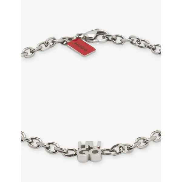 Hugo Logo-plaque Stainless-steel Bracelet