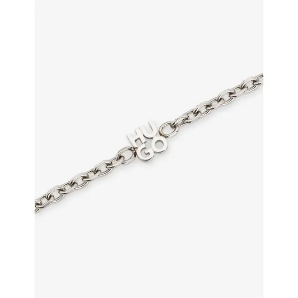Hugo Logo-plaque Stainless-steel Bracelet