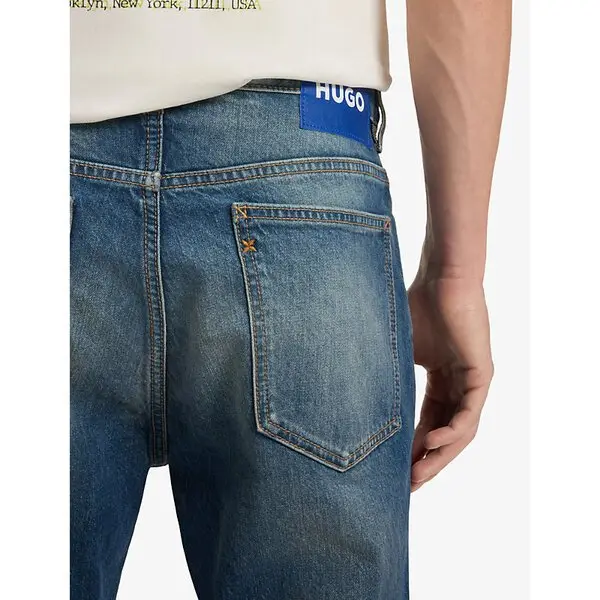 Hugo Slim-fit Straight-leg Stretch-denim Jeans