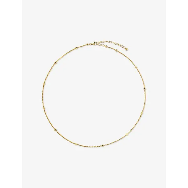 Monica Vinader Beaded Rope Chain Necklace - Gold