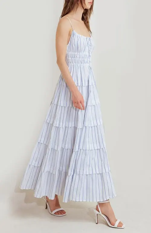 FREEMARKET Cutout Tiered Sleeveless Maxi Dress