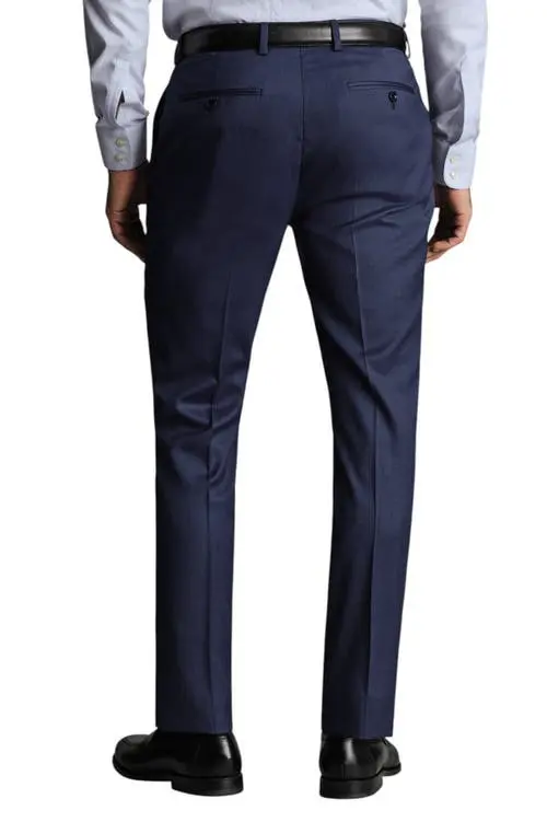 CHARLES TYRWHITT Ultimate Performance Sharkskin Suit Trousers - Royal Blue