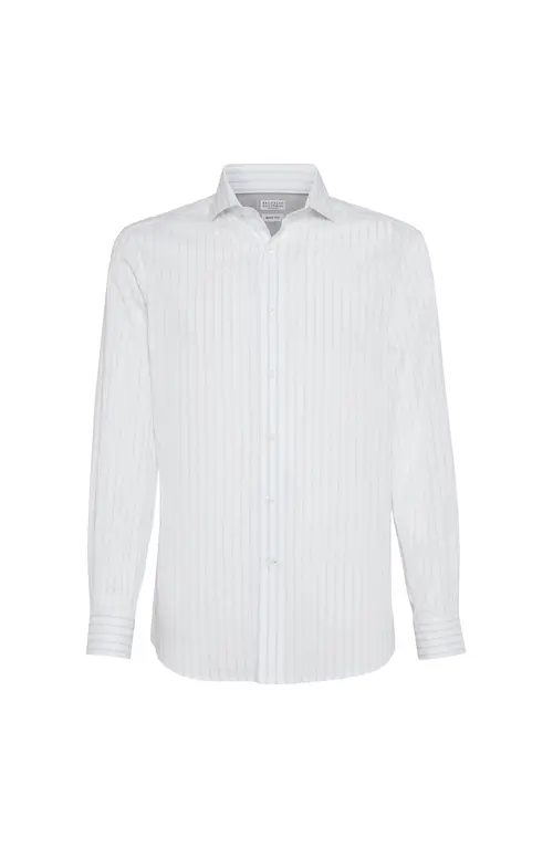 Brunello Cucinelli Striped Shirt - White