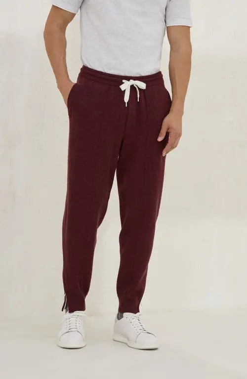 Brunello Cucinelli Double Knit Trousers - Amaranth