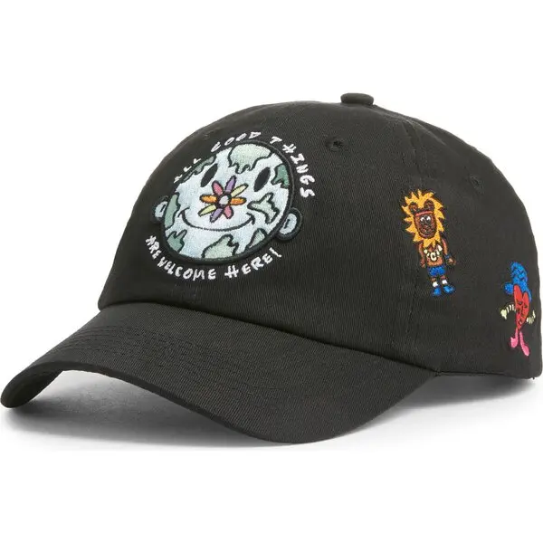VIC GARCIA WORLD Embroidered Baseball Cap - Black
