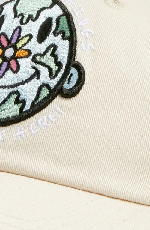 VIC GARCIA WORLD Embroidered Baseball Cap - Cream
