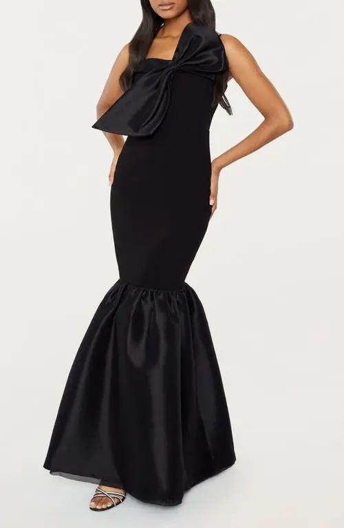 Likely Patti Bow Sleeveless Gown - Black