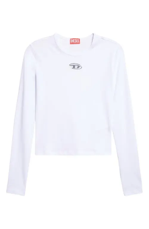 DIESEL® Metallic Oval D Cutout T-shirt - White
