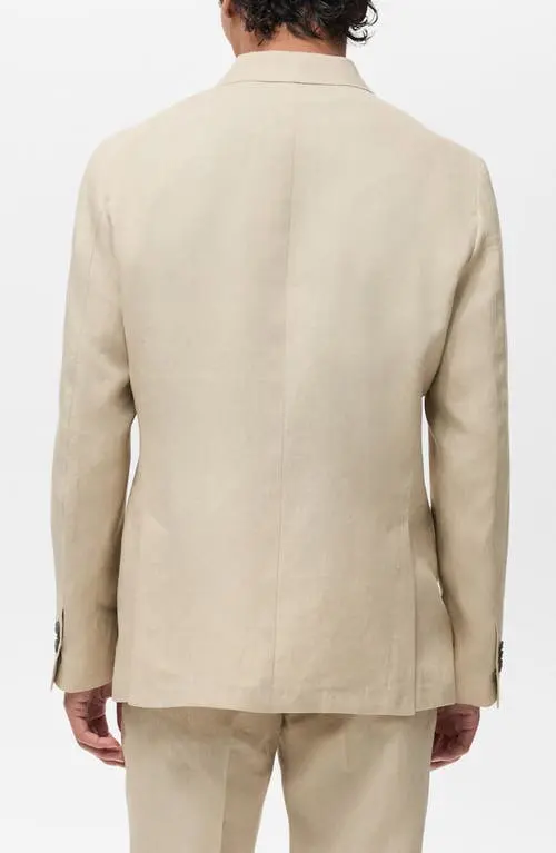 Mango Slim Fit Linen Blazer