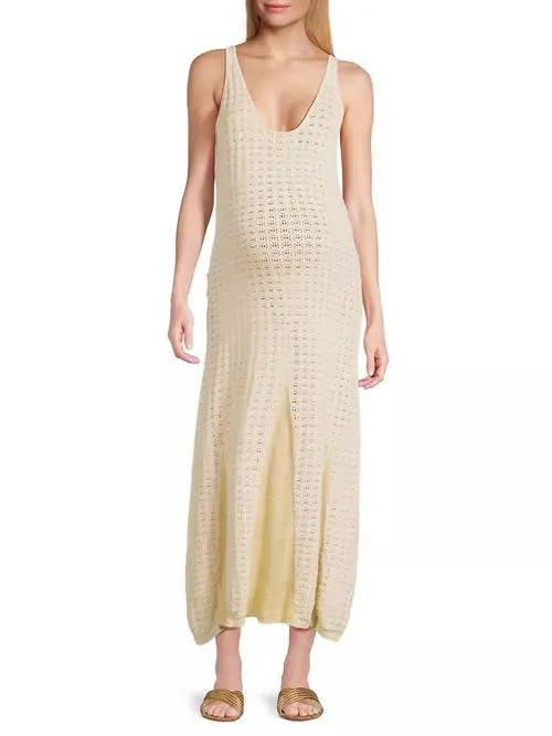 EMILIA GEORGE Naomi Pointelle Maxi Dress