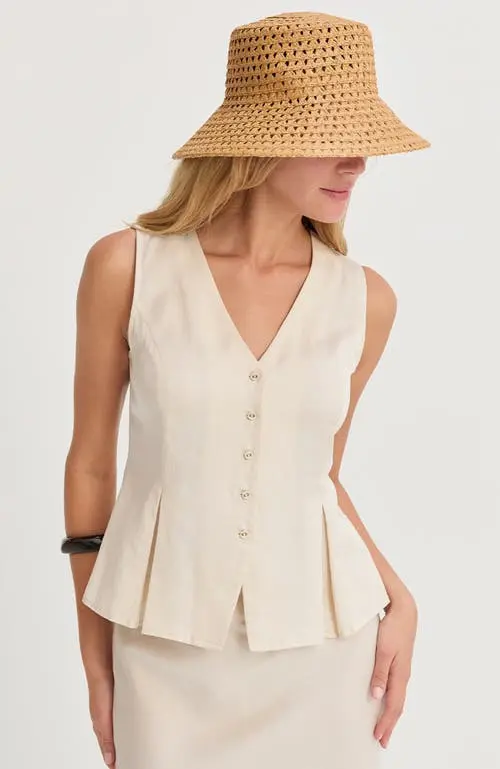 CRESCENT Pleated Lyocell Vest