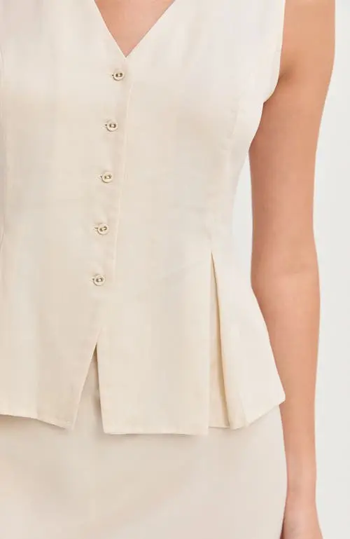 CRESCENT Pleated Lyocell Vest