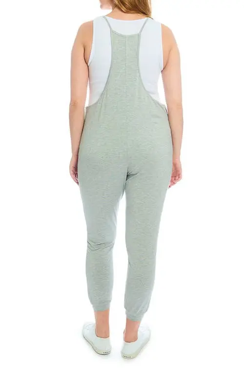 EVERLY GREY Maternity/nursing Knit Romper - Heather Grey Solid