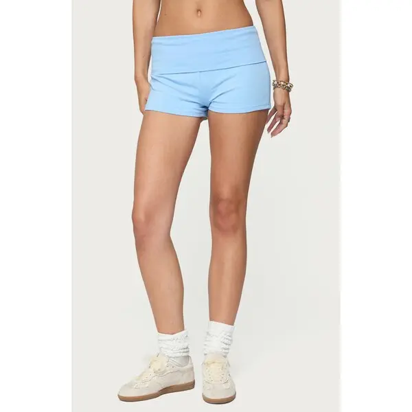 EDIKTED Meg Foldover Short - Blue