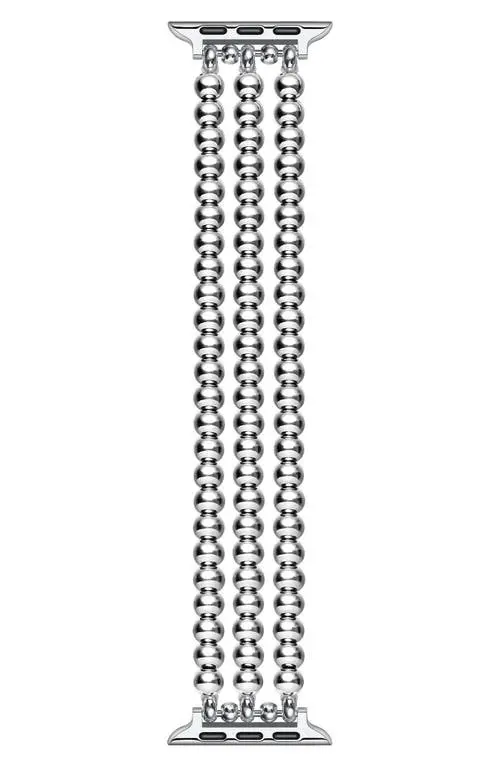 POSH TECH Nova Beaded Apple Watch Band - Silver