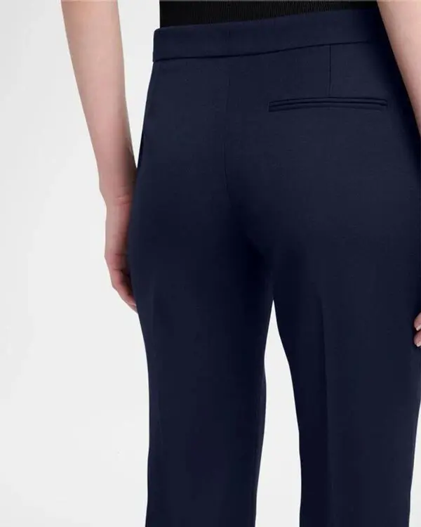 Alexander McQueen Cropped Cigarette Trousers - Navy
