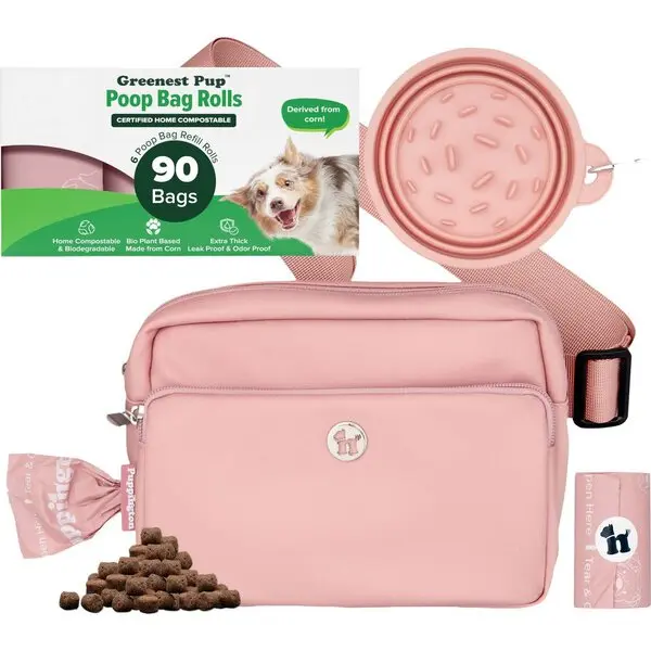 PUPPINGTON 3-in-1 Dog Walk Kit - Blush Pink