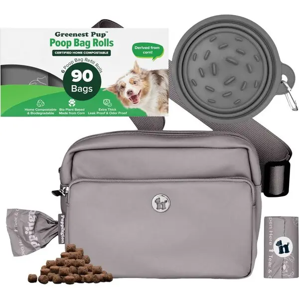 PUPPINGTON 3-in-1 Dog Walk Kit - Charcoal Gray