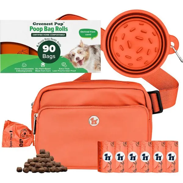 PUPPINGTON 3-in-1 Dog Walk Kit - Poppy Orange