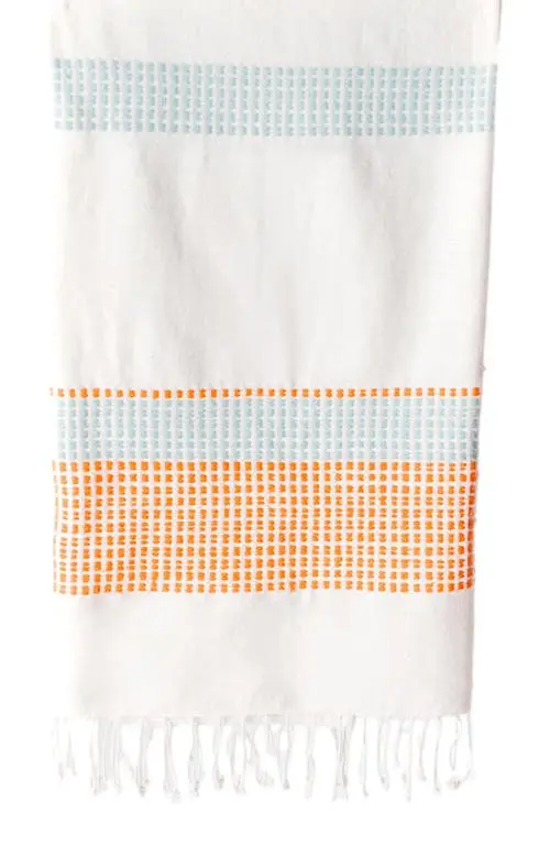 CREATIVE WOMEN Camden Cotton Bath Towel - Tangerine/azure