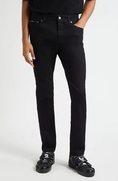 Dolce & Gabbana Slim Fit Stretch Jeans - S9001 Black