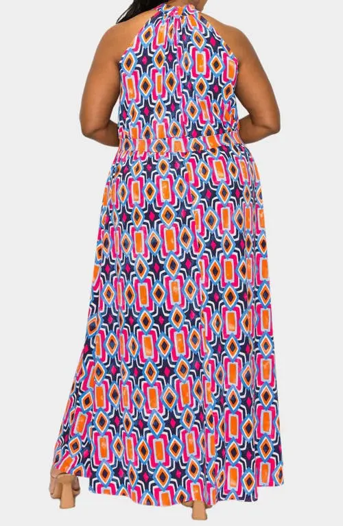 L I V D Halter Stretch Maxi Dress