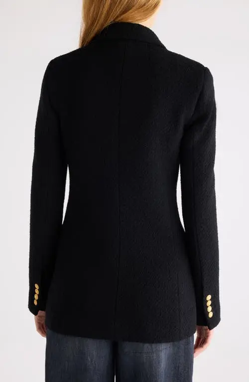 Chloé Wool Blend Bouclé Pea Coat