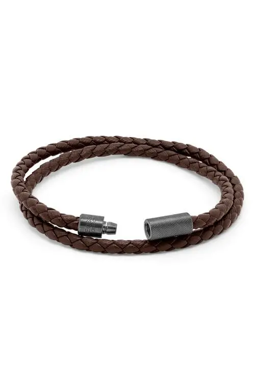 Tateossian Pop Rigato Braided Leather Bracelet