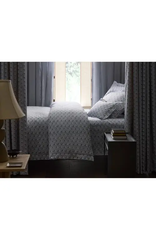 MATOUK Cabanon Stripe 500 Thread Count Cotton Percale Flat Sheet