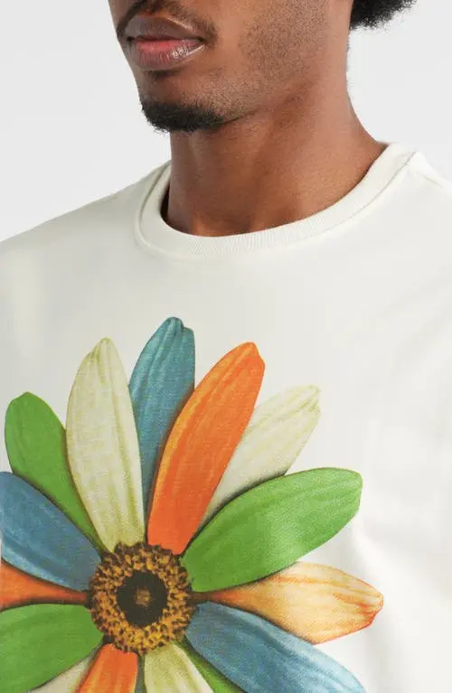 VIC GARCIA WORLD Floral Embroidered Crewneck Sweatshirt