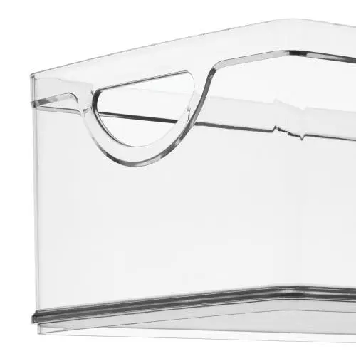 IDESIGN Plastic Kitchen Cabinet Storage Binsorganizer Bins With Handlesset Of 4
