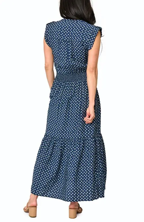 GIBSONLOOK Bohemian Smock Waist Maxi Dress