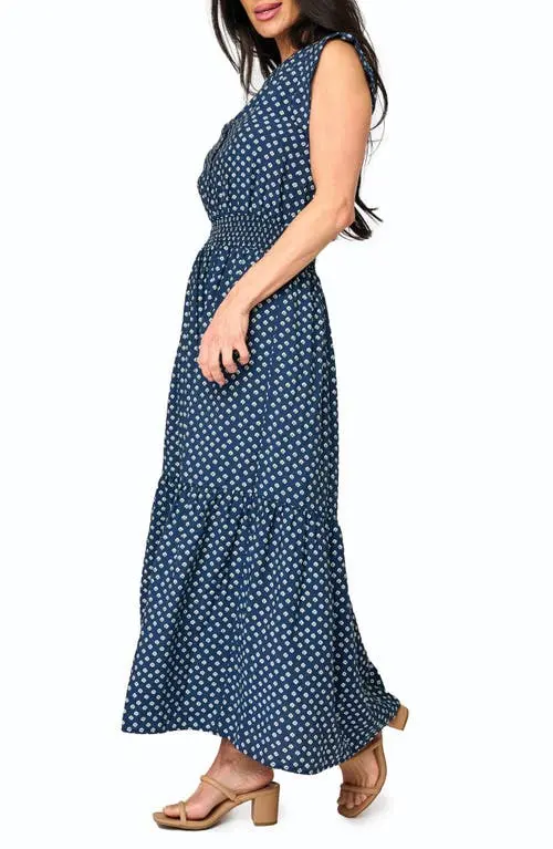 GIBSONLOOK Bohemian Smock Waist Maxi Dress