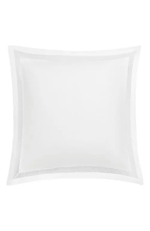 MATOUK Lace Piqué Cotton Sham - Cecily White