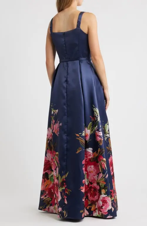 Julia Jordan Belted Mikado Ballgown