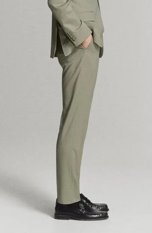 Mango Milan Slim Fit Suit Pants - Light Green