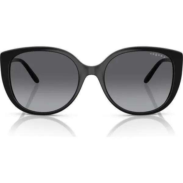 VOGUE 55mm Polarized Butterfly Sunglasses - Black