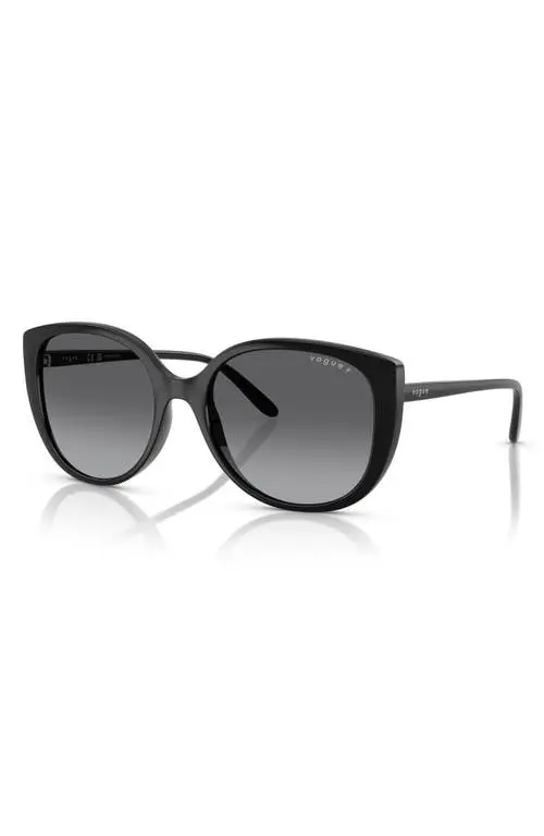 VOGUE 55mm Polarized Butterfly Sunglasses - Black