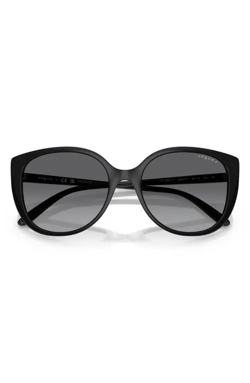 VOGUE 55mm Polarized Butterfly Sunglasses - Black