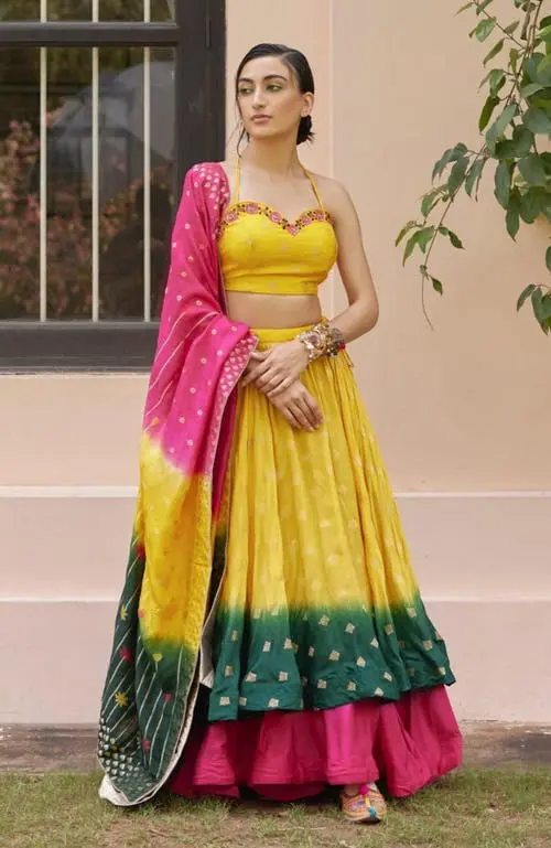 RAAS Layered Lehenga Choli Set