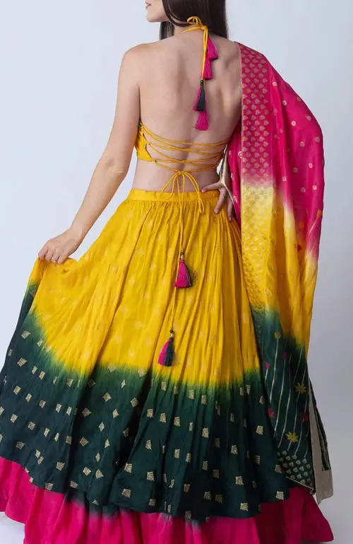 RAAS Layered Lehenga Choli Set