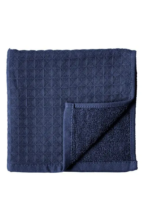 UCHINO Waffle Twist 6-piece Cotton Bath Towel - Indigo