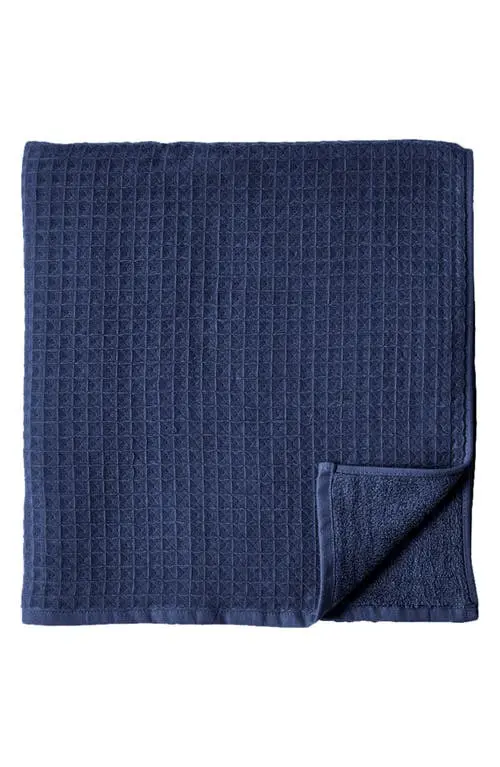 UCHINO Waffle Twist 6-piece Cotton Bath Towel - Indigo