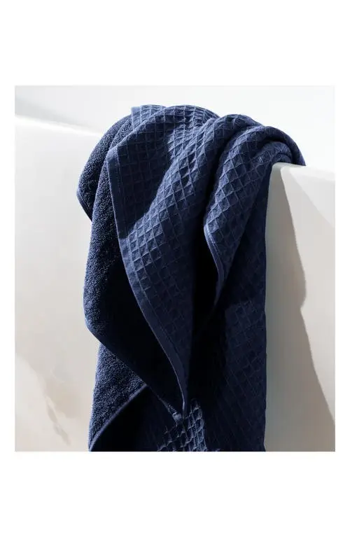 UCHINO Waffle Twist 6-piece Cotton Bath Towel - Indigo
