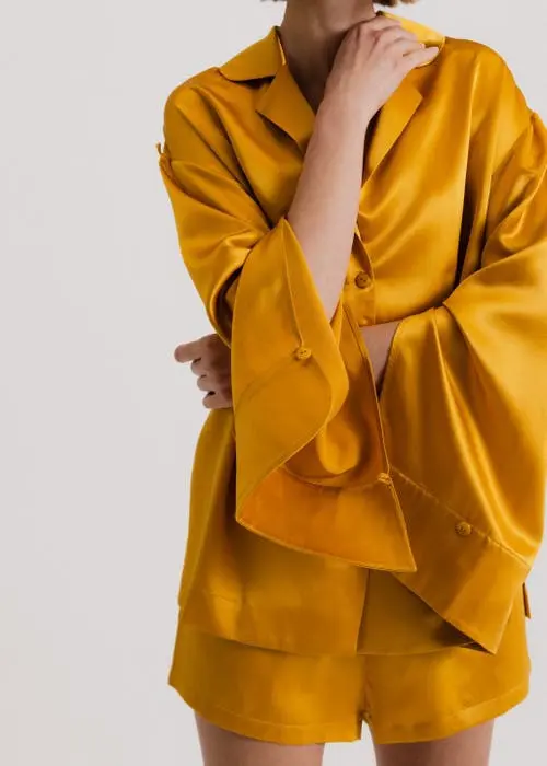 ALAS Silk Mini Shorts - Gold