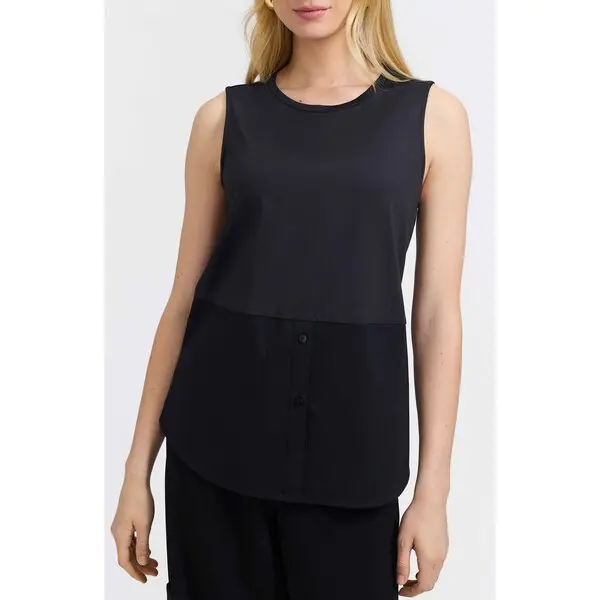 Foxcroft Jessie Layer Sleeveless Top - Black