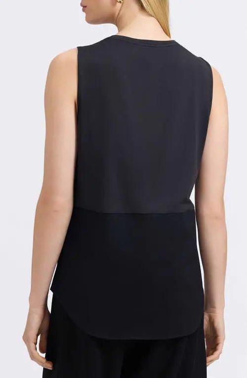 Foxcroft Jessie Layer Sleeveless Top - Black
