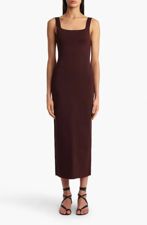 Khaite Dixi Fitted Knit Dress - Almandine